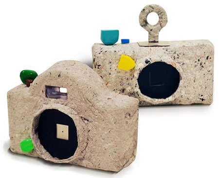 Pinhole camera made from recycled paper